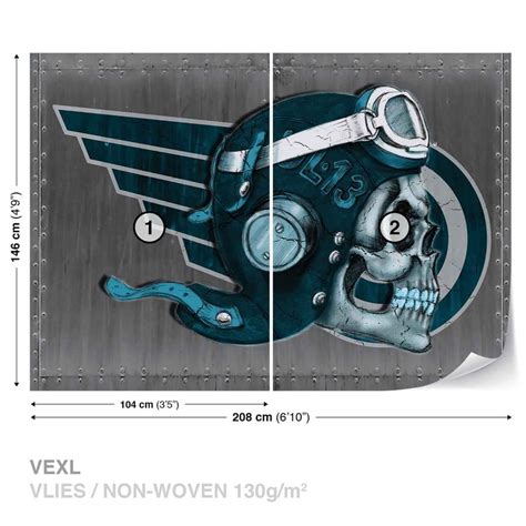 Skull Flying Tattoo Wall Paper Mural Buy At UKposters