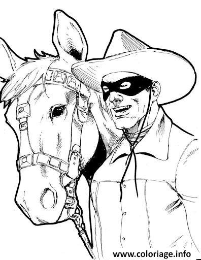 Coloriage Zorro Et Son Cheval Realiste Dessin Zorro Imprimer
