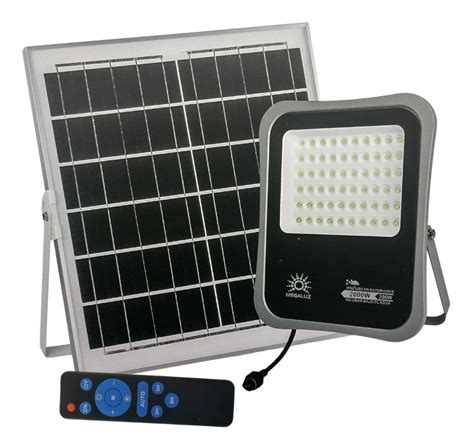 Reflector Solar Led W C Panel Y Control Remoto Megaluz