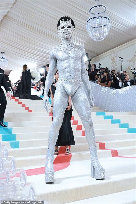 Lil Nas X Puts On A Quirky Display In A Metallic Thong Daily Mail Online