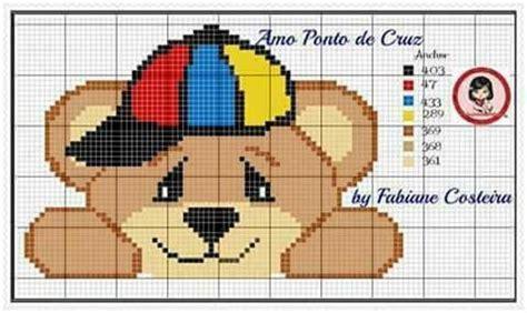 Atendendo a pedidos gráficos de ursinhos em ponto cruz Créditos nas