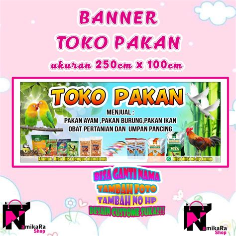 Jual Banner Spanduk Backdrop Pakan Burung Banner Makanan Burung Pakan