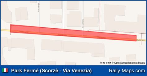 Mapa Harmonogram Profil Elewacji Park Fermé Scorzè Via Venezia