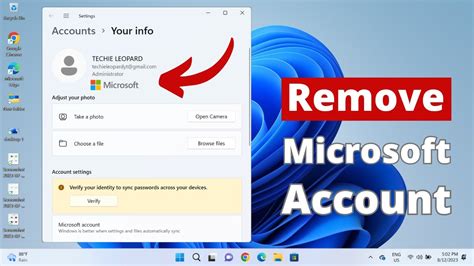 How To Remove Microsoft Account In Windows 11
