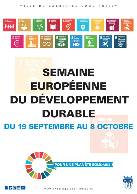 Semaine Européenne du Développement durable Ville de Carrières sous