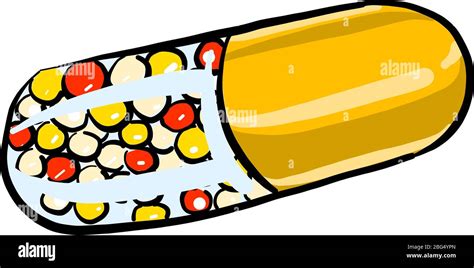 Blue And Yellow Capsule Stock Vector Images Alamy