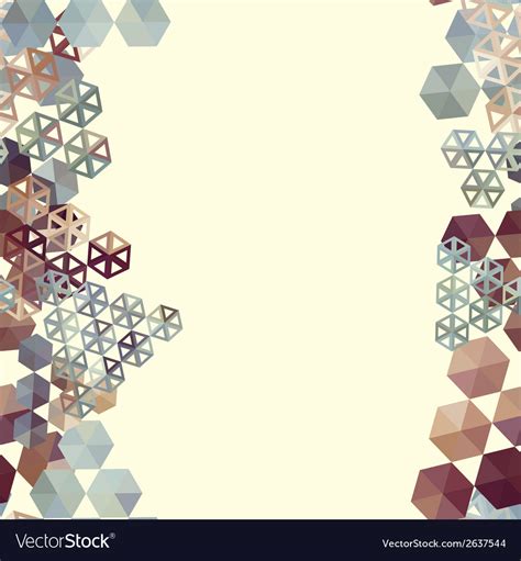 Abstract Background Border With Hexagons Vector Image