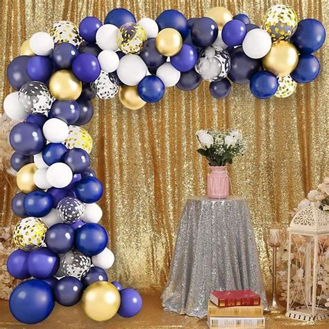 Kit d Arche de Ballons Guirlande Bleu Roi 125 Pièces en Latex Nacré