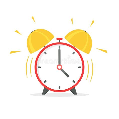 Cartoon Alarm Clock Ringing Stock Vector Illustration Of Single