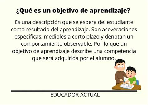 Cómo redactar objetivos de aprendizaje profe social