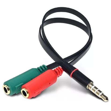 Cabo Adaptador P P Combo P Fone E Microfone Headset Preto Shopee