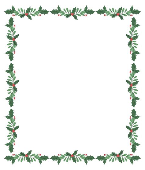 Free Printable Christmas Border Paper Stationery