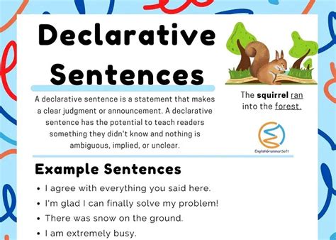Examples Of Declarative Sentences In English A Declarative