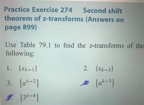 solved practice exercise 274 second shift theorem of