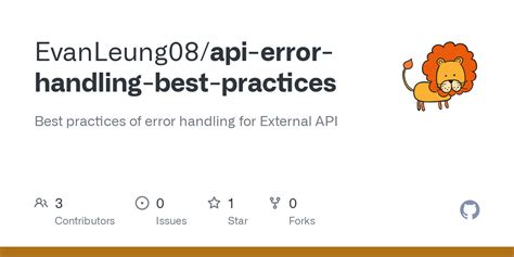 github evanleung08 api error handling best practices best practices of error handling for