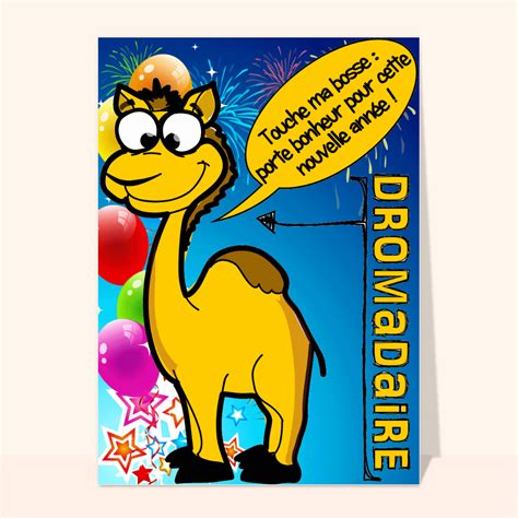 Carte touche ma bosse pour une année de joie envoi rapide
