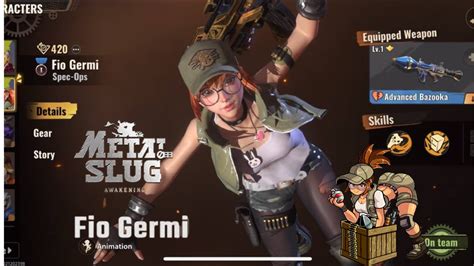 Metal Slug Awakening Fio Germi Rocket Launcher Gameplay Walkthrough