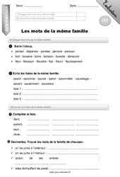 Evaluation Familles De Mots Ce Bilan Et Controle Corrig Pdf