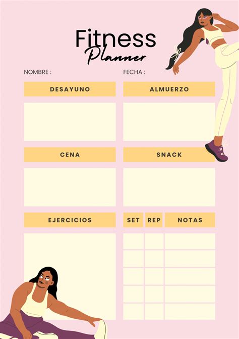 Plantilla Rutina Gimnasio Pdf Gratis Para Imprimir
