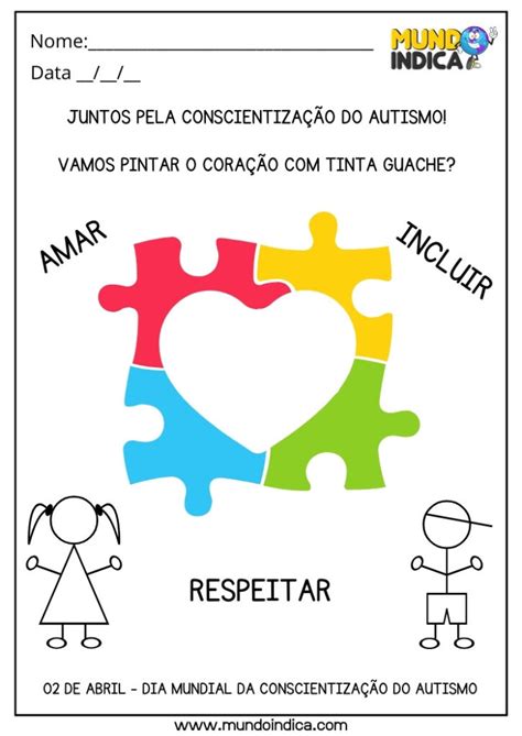10 Atividades para o Dia Mundial de Conscientização do Autismo