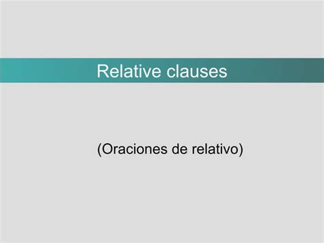 Relative Clauses PPT