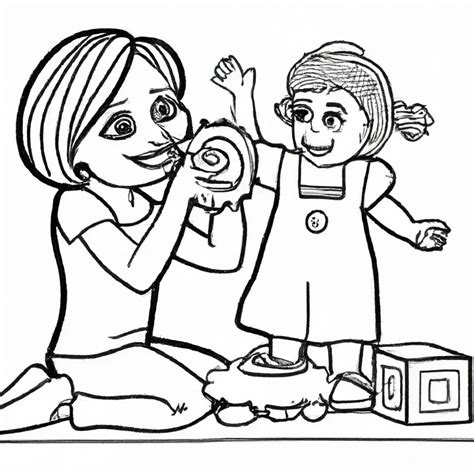 7 Desenhos de Mãe e Filha para Imprimir e Colorir