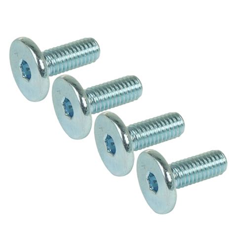 100x wkręt metryczny M6 x 16 mm ocynk biały z łbem walcowym śruba