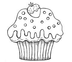 Fresa En Cupcake Para Colorear Imprimir E Dibujar ColoringOnly