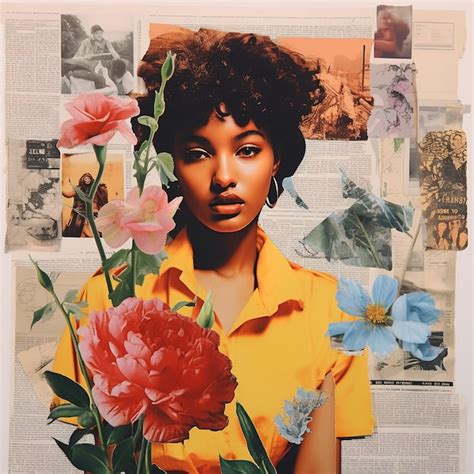 Premium AI Image A Woman With A Flower In Her Hair Is Holding A Bunch
