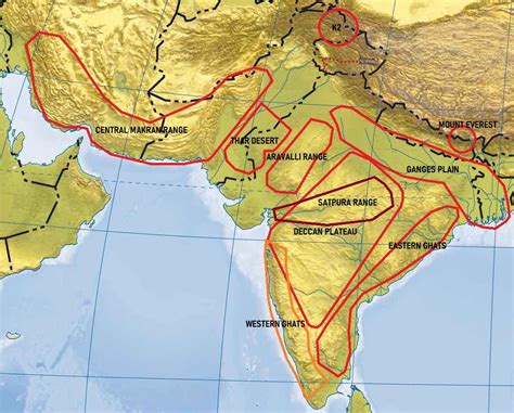 Deccan Plateau Physical Map
