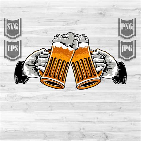 Beer Mugs Cheers Svg Beers Cheers Svg Beer Vector Beer Clipart Beer
