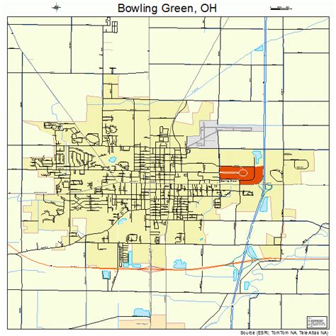 Bowling Green Ohio Map Verjaardag Vrouw