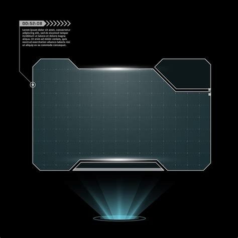 Hud Interfaz De Usuario Futurista Digital Marco Horizontal Pantalla De