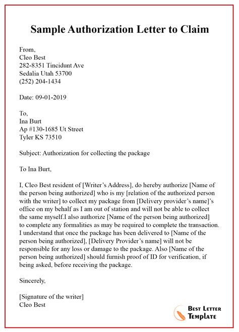 21 Free Authorization Letter Sample Template Examples