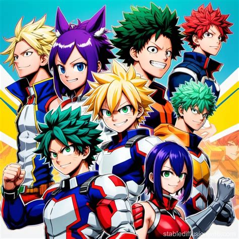 Main Characters In My Hero Academia Stable Diffusion Online