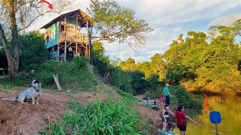 Velho Rancho Na Beira Do Rio Pescaria Supresa Na Espera Noturna