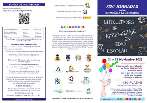 XXVI JORNADAS ATENCIÓN A LA DIVERSIDAD 2023 Apannedis