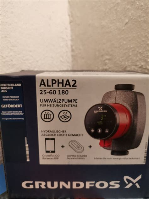Hocheffizienz Umwälzpumpe Grundfos ALPHA2 25 60 180 mm 1 1 2 99261730