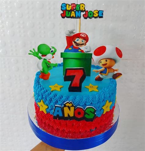 Torta Mario Bros En Crema Tortas De Mario Bros Pastel De Mario Bros