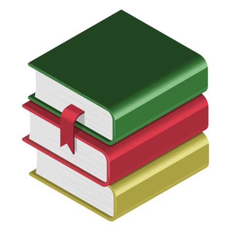 Diseño PNG Y SVG De Pila De Libros Icono 3d Para Camisetas