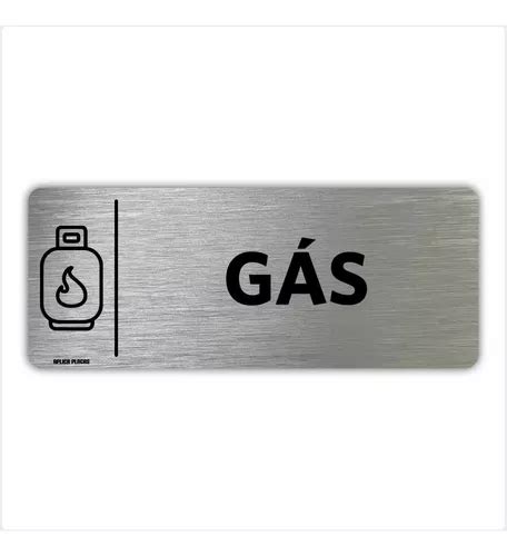 Placa Gás 8x20cm Sinalização Perigo Inflamável Risco MercadoLivre