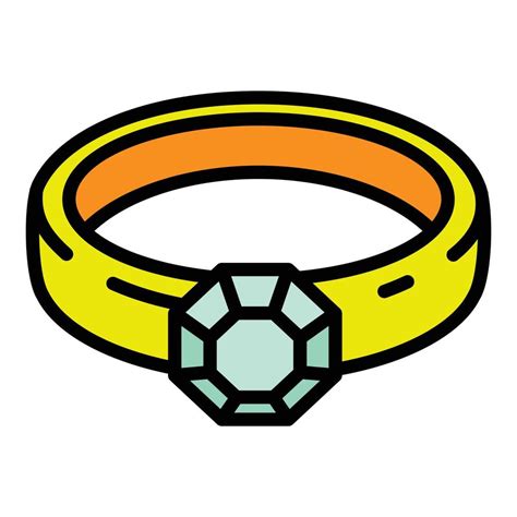 Classic Diamond Ring Icon Outline Vector Wedding Ring 14351633 Vector Art At Vecteezy
