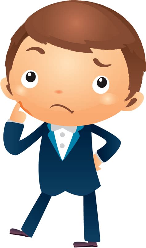 Person Thinking Png Boy Thinking Cartoon Png Clipart Large Size Png
