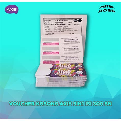 Jual Voucher Axis Kosong 3in1 300 SN Shopee Indonesia