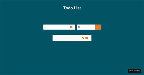 To Do Forked Codesandbox