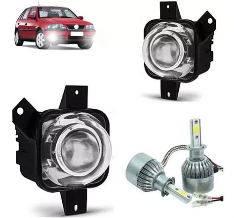 Par 2 Farol Milha 2 Sup Led Gol Parati Saveiro G3 99 A 05