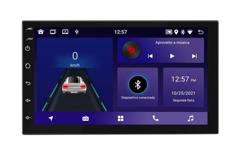 Central Multim Dia Universal Carplay Android Tela De Polegadas Gps