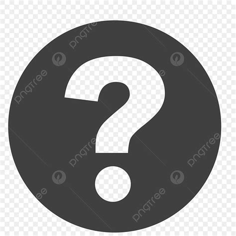 Question Mark Silhouette PNG Transparent Round Question Mark Symbol