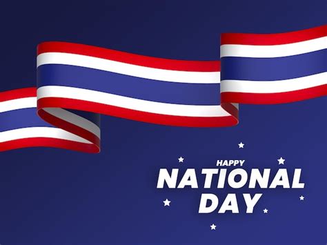 Premium PSD Thailand Flag Element Design National Independence Day