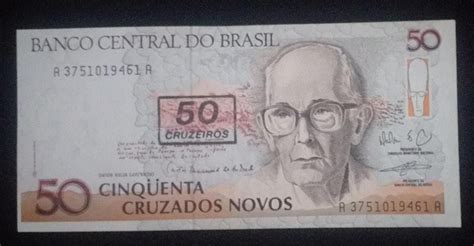 C Dula De Cinquenta Cruzados Novos Carimbo Cruzeiros O